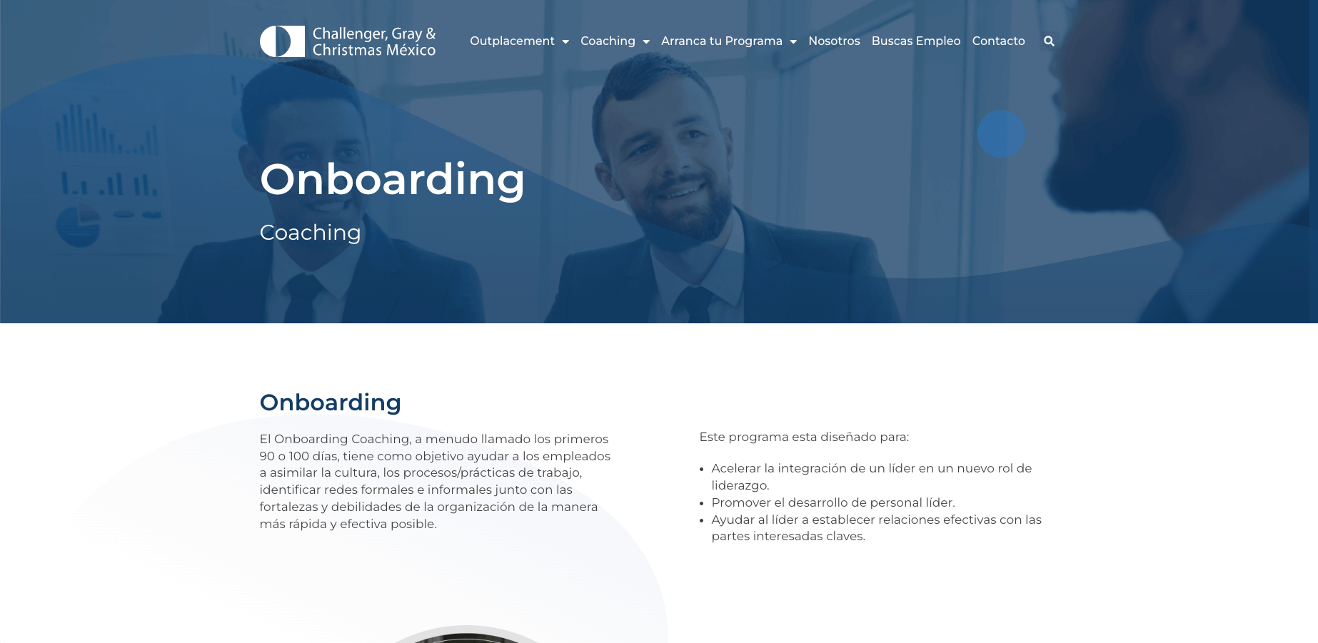 Coaching ejecutivo – Onboarding